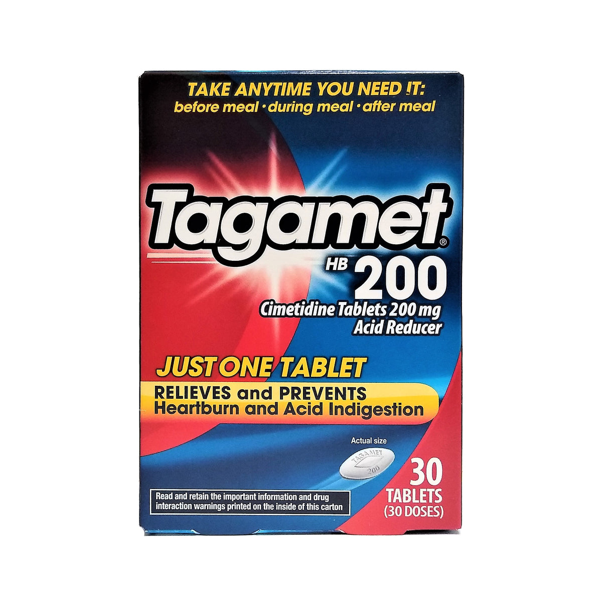 Tagamet HB 200 Acid Reducer, 1 Pack Of 30 Tablets, By MedTech Products ...