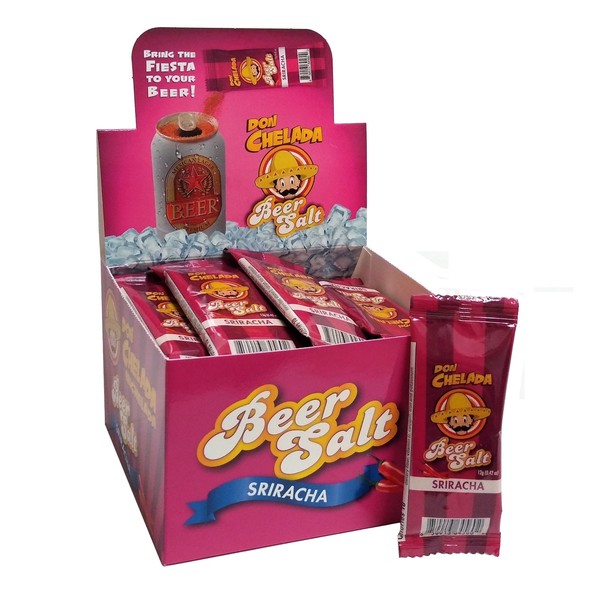 Don Chelada Beer Salt Sriracha 12g Packets, 30 Packets Per Box, 1 Box ...